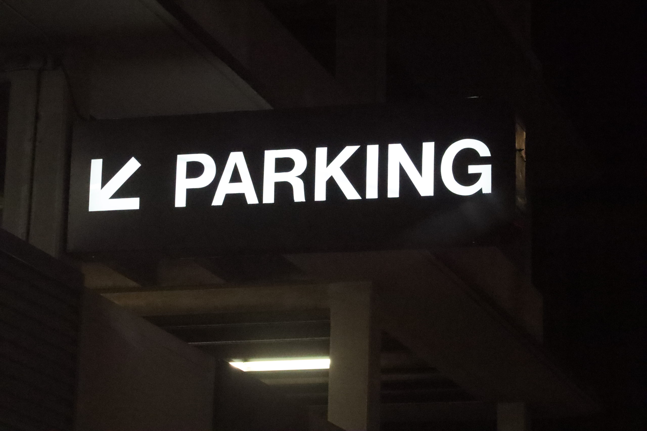 Photo of Downtown Parking Signage - Rideshare Houston
