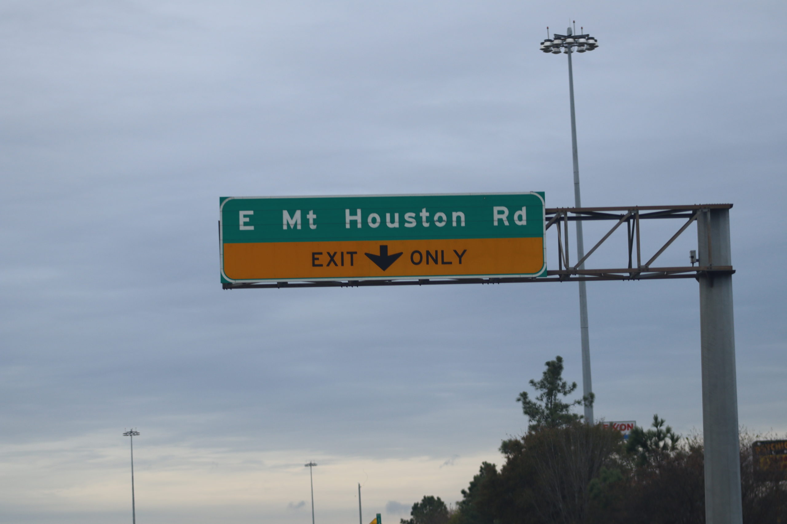 Photo of E Mt Houston Rd Exit Signage - Rideshare Houston
