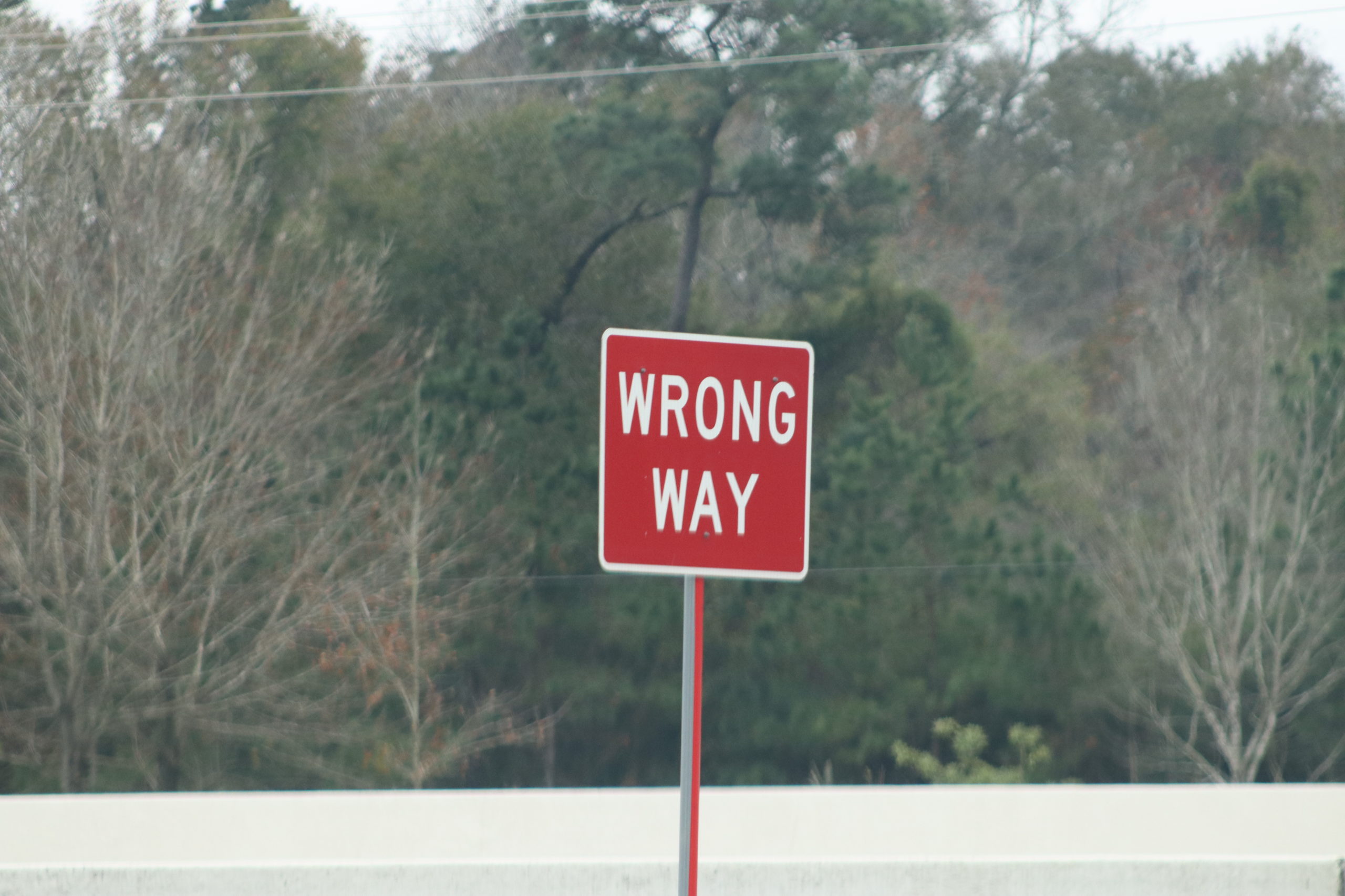 Photo of Wrong Way Signage – Freeway - Rideshare Houston