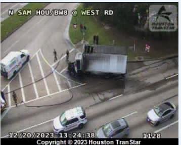 Box Truck Catches Fire Near Kroger on BW8 - Rideshare Houston